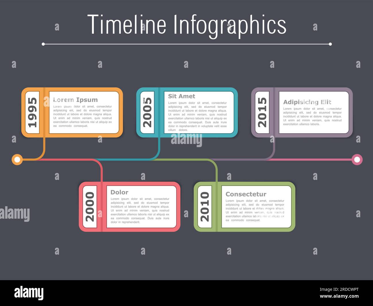 Horizontal timeline infographics design template, vector eps10 ...