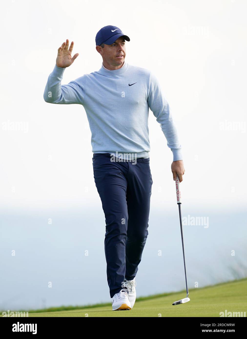 Northern Ireland's Rory McIlroy celebrates his birdie on the 14th ...
