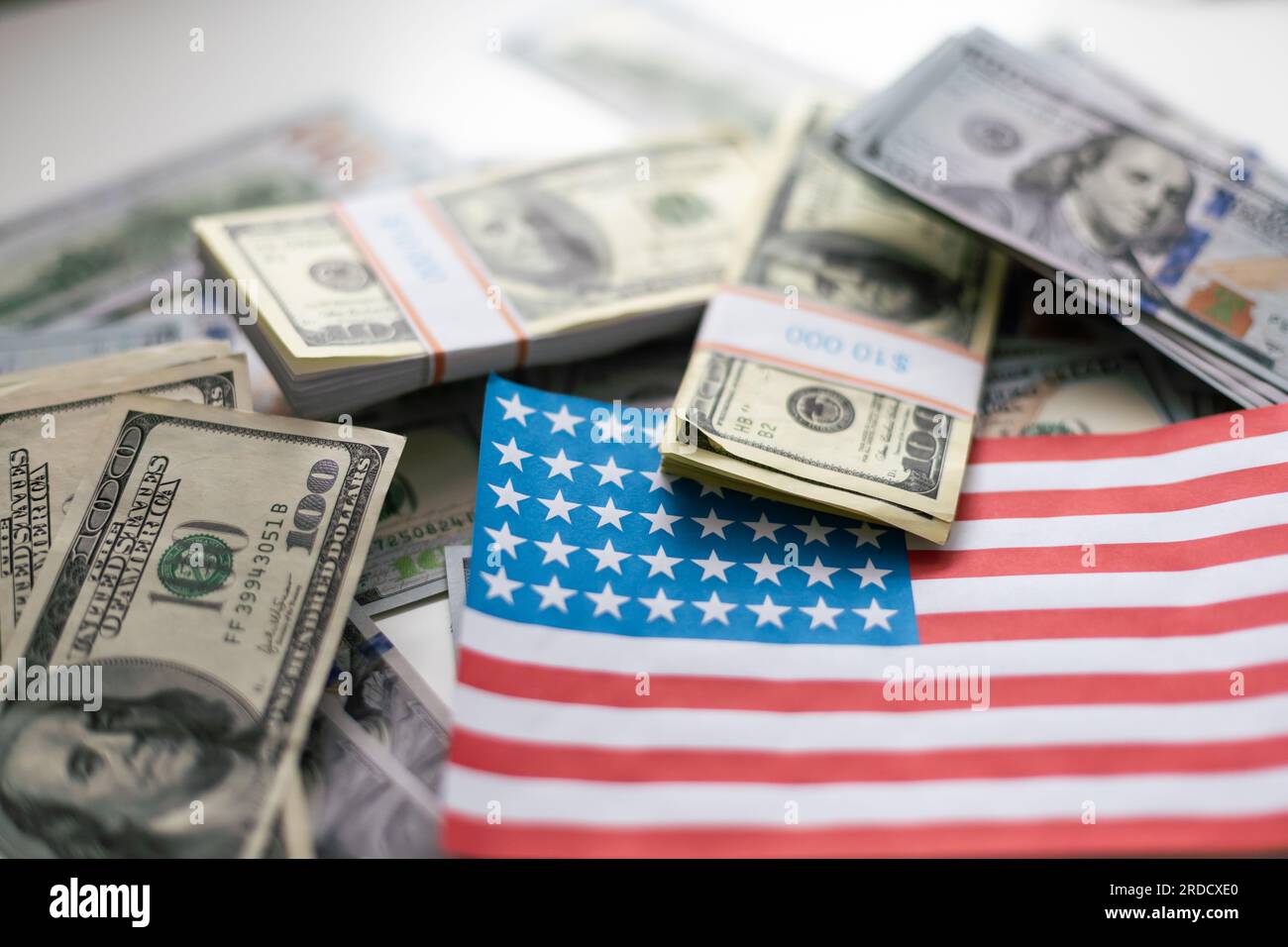 American dollar. money background. Financial collapse Stock Photo - Alamy