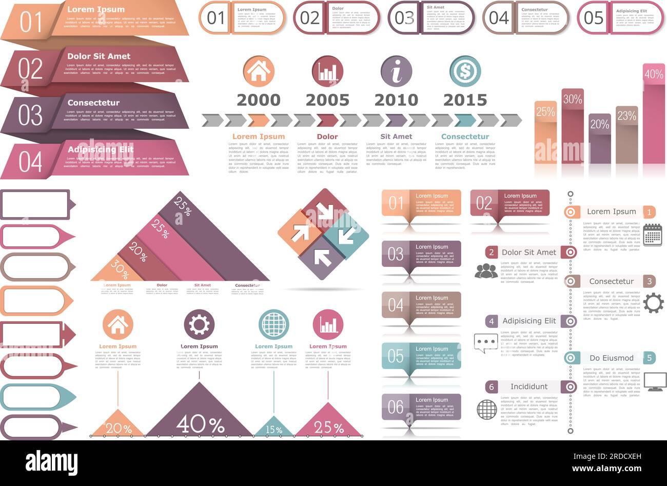 Infographic elements bar triangle chart hi-res stock photography and ...