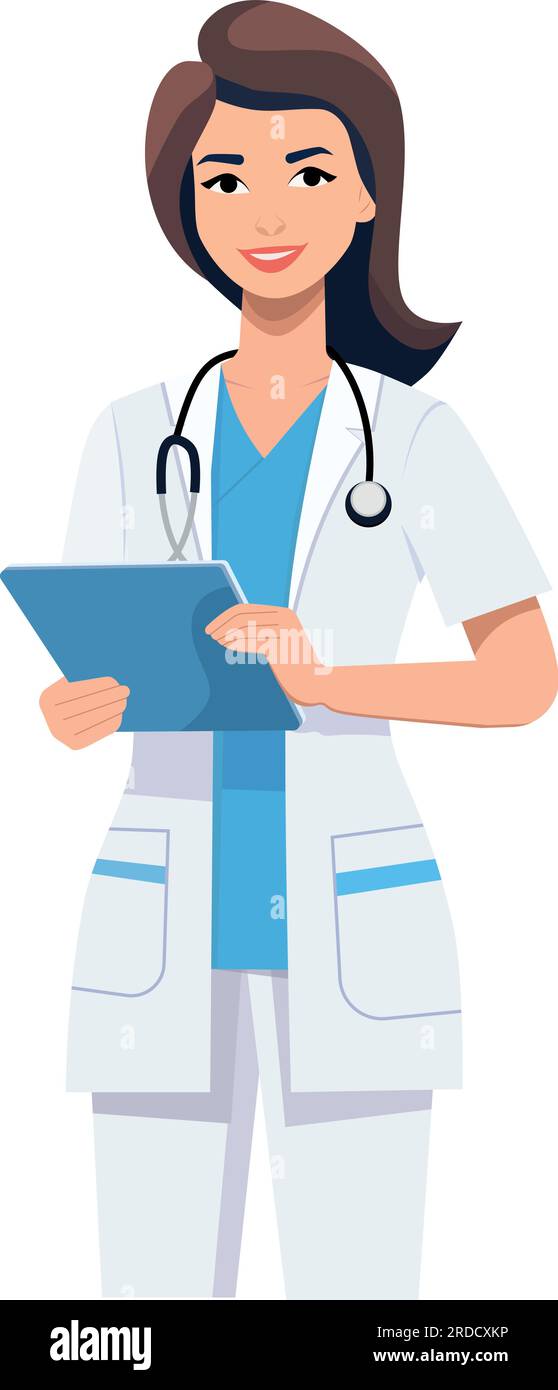 Female doctor character , Physician, Hospital, Checkup, Patient ...