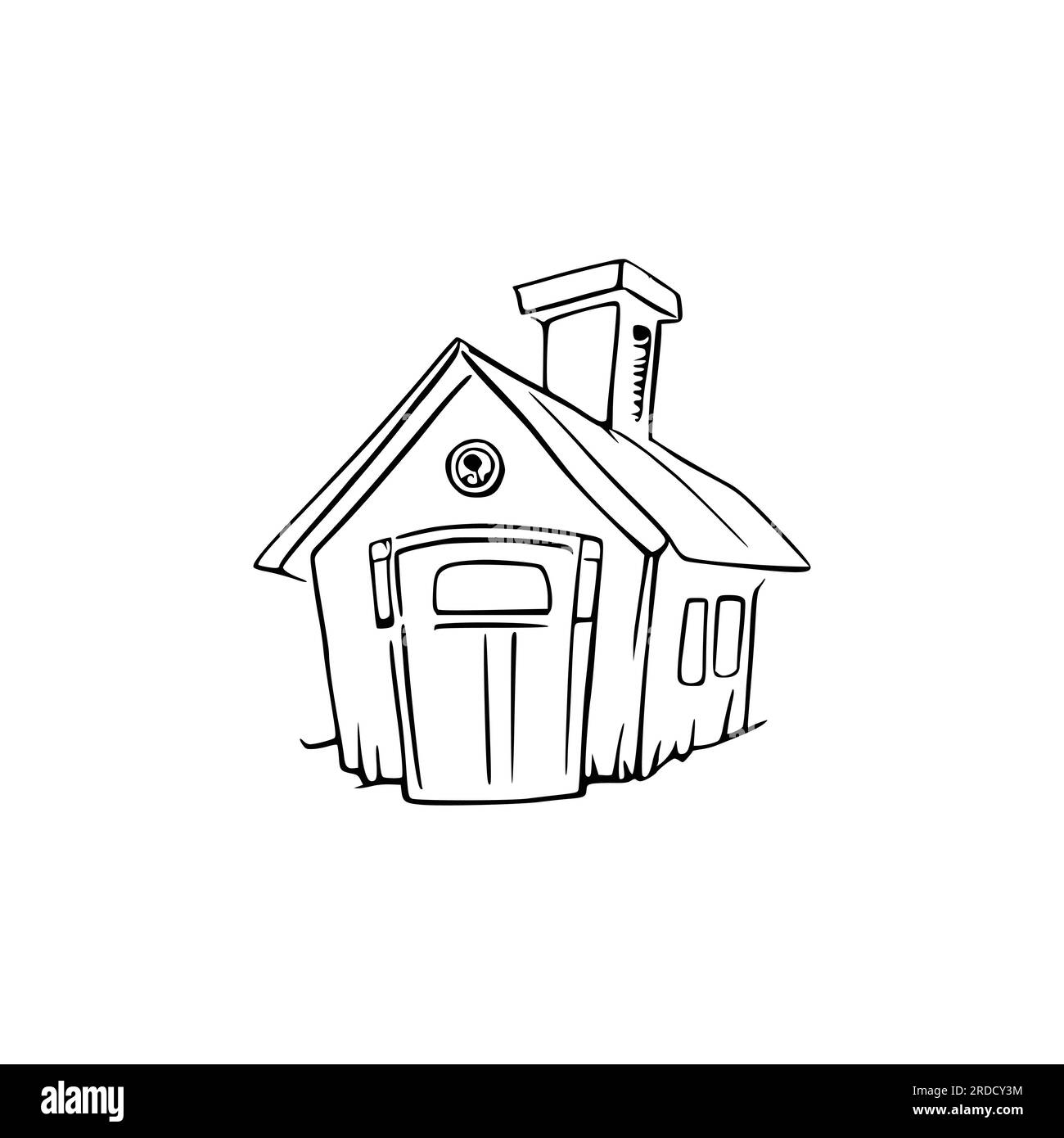 House Outline Coloring Page