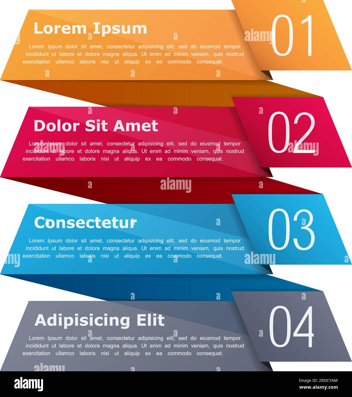Vector origami flow chart infographic hi-res stock photography and ...