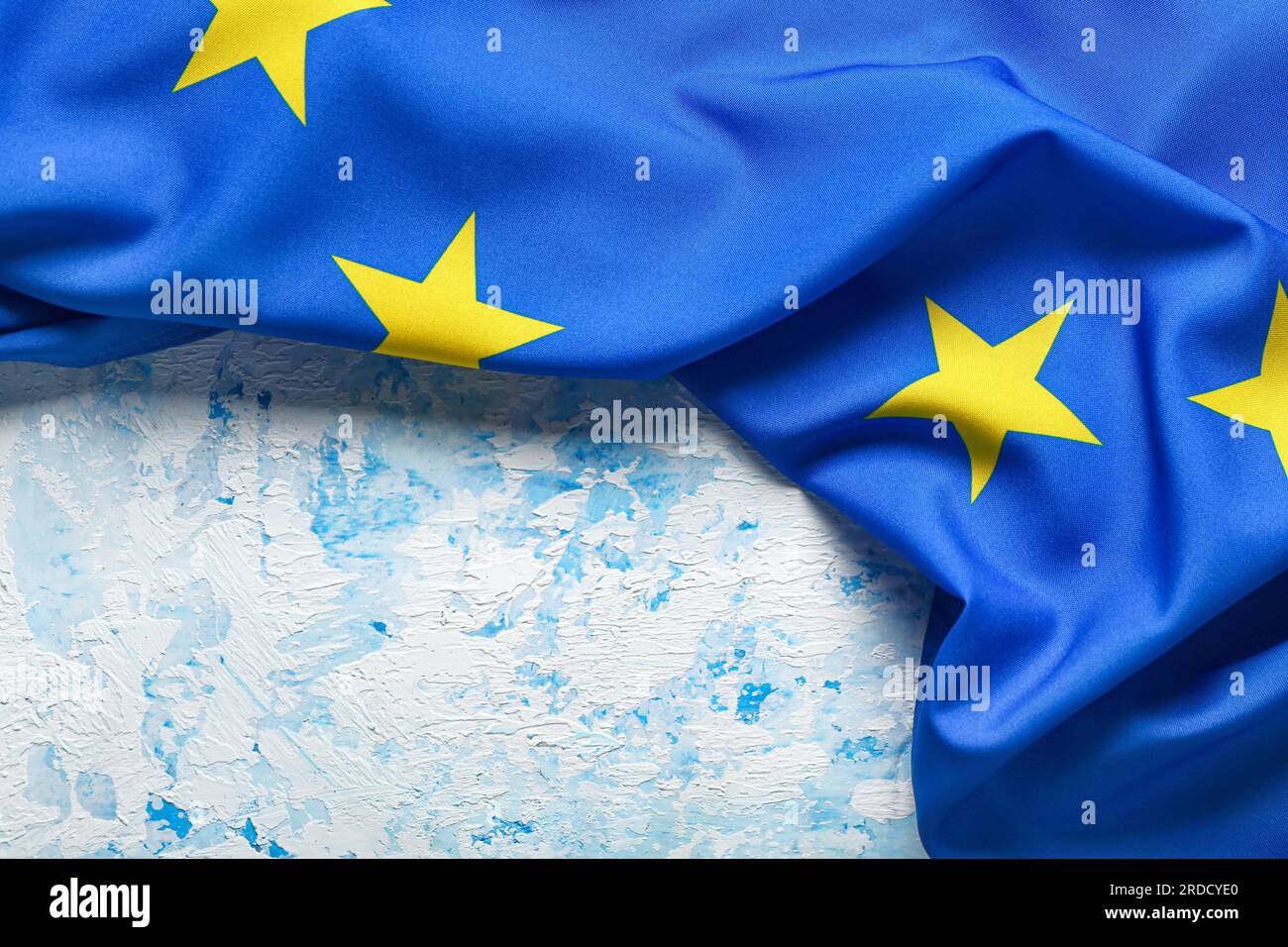 Flag of European Union on light blue background Stock Photo - Alamy