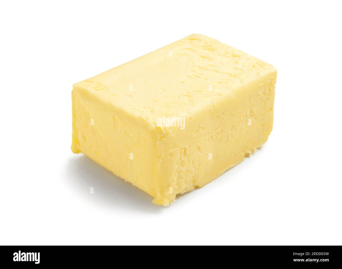 Fresh butter on white background Stock Photo - Alamy