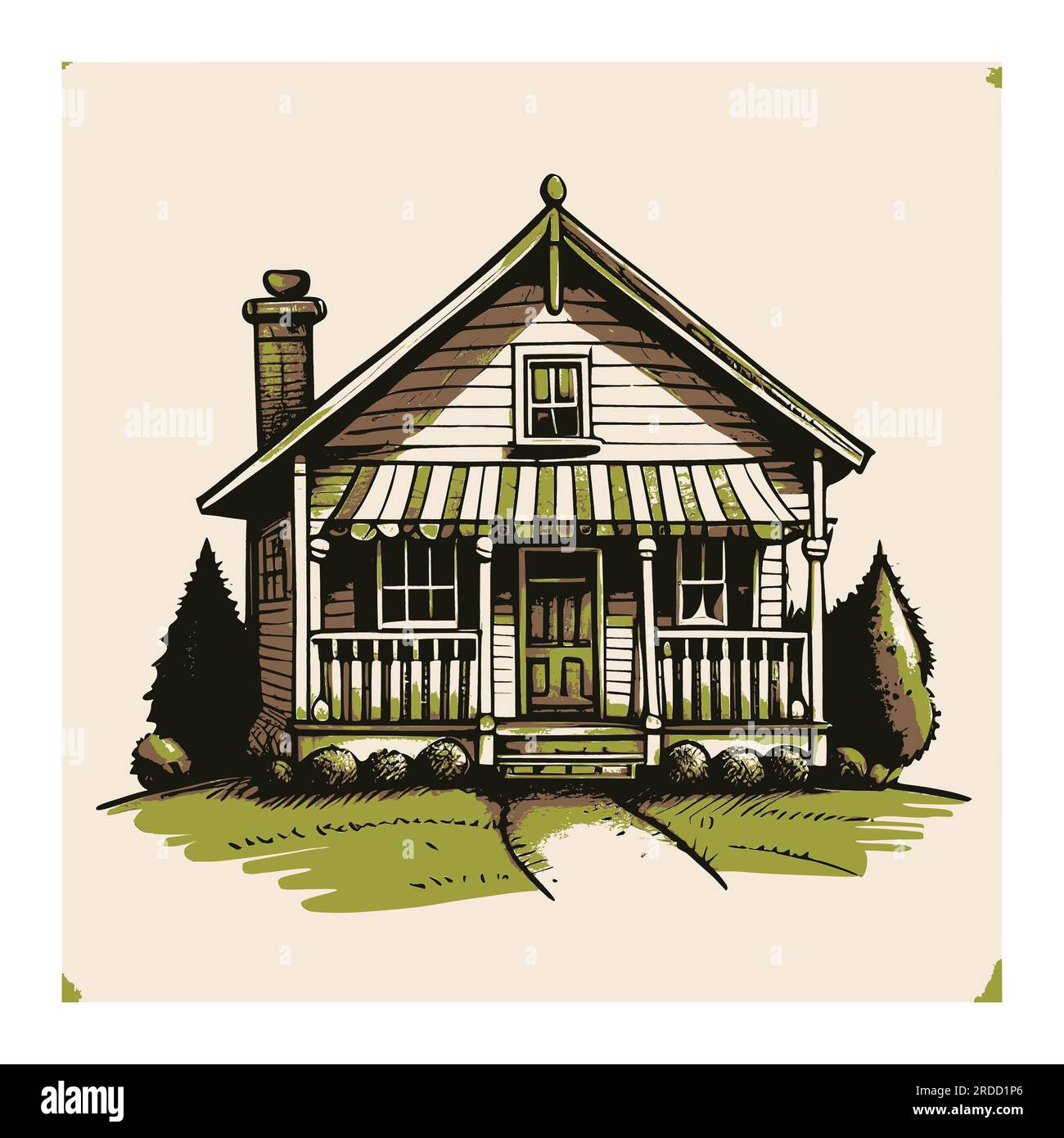 Old Fashioned House Clipart Outline