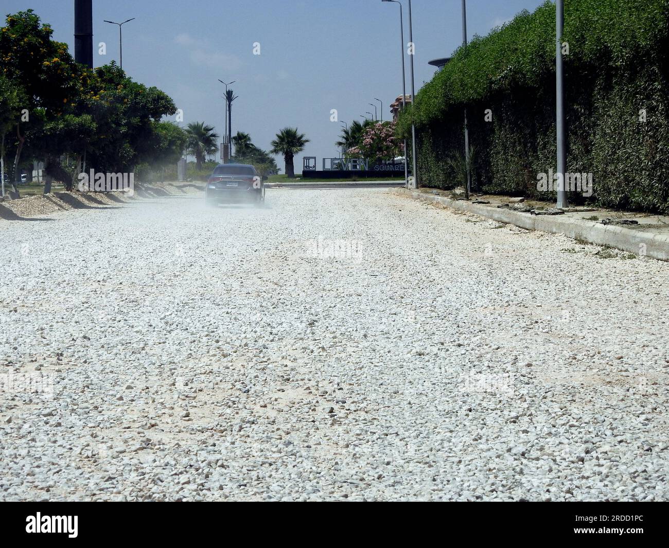 Cairo, Egypt, June 29 2023: Small limestone stones and rocks dabsh ...
