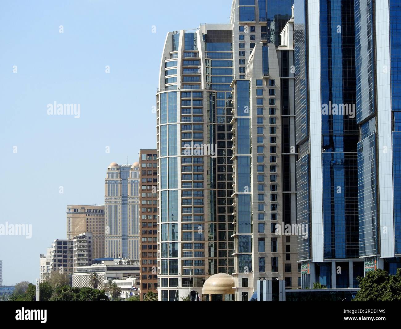 Cairo, Egypt, June 29 2023: High modern buildings skyscrapers on the ...