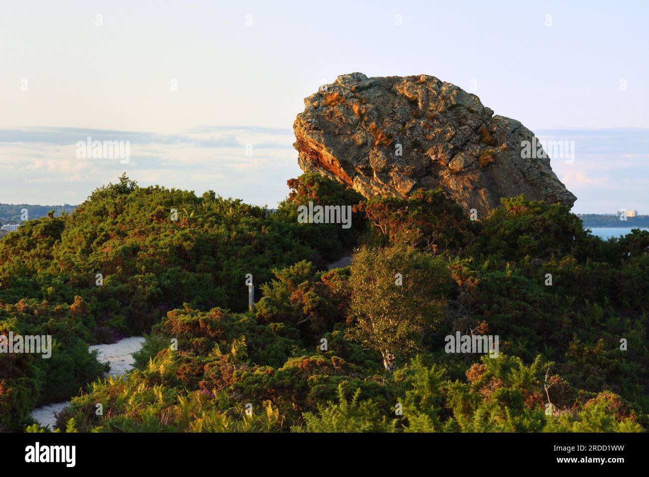 Agglestone Rock, also known as the Devil's Anvil, is a sandstone block ...