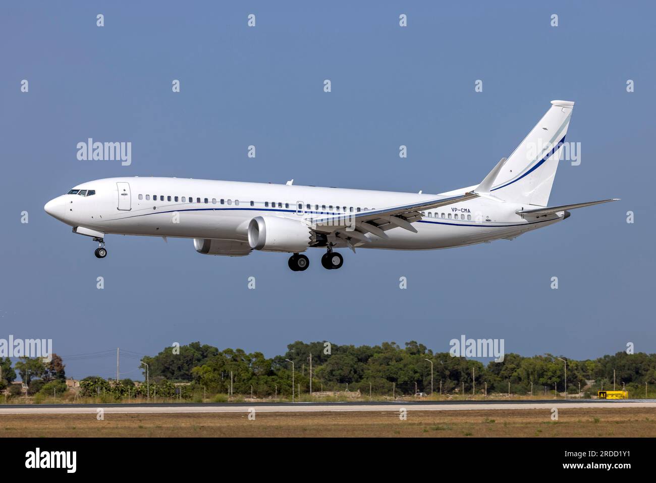 Jet Aviation Business Jets Boeing 737-8 MAX BBJ (REG: VP-CMA) arriving ...