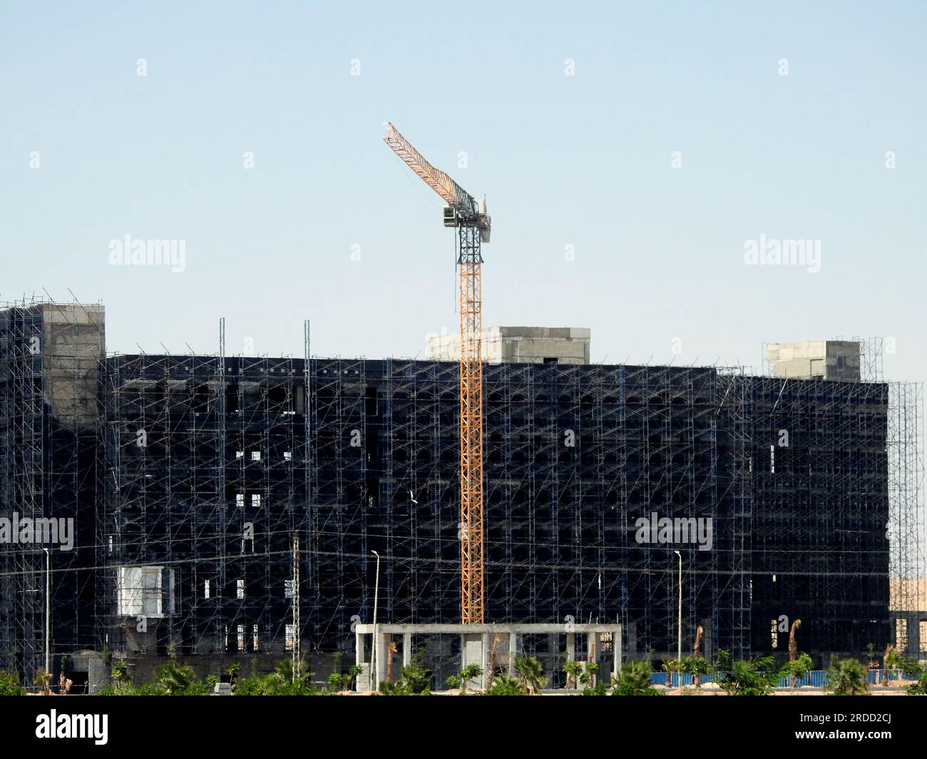 A construction site of a new developmental business building with a ...