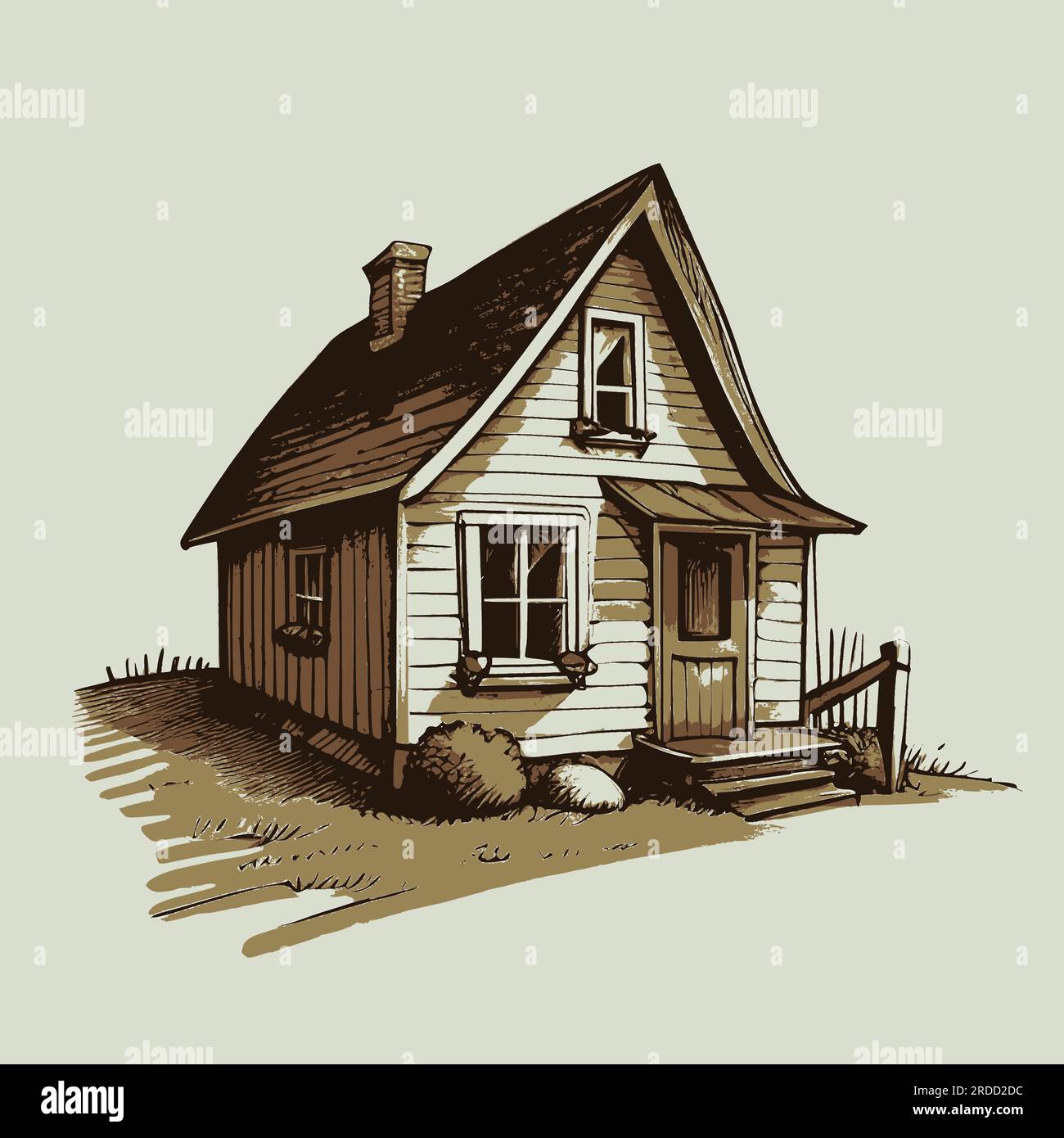 Vintage House Illustration