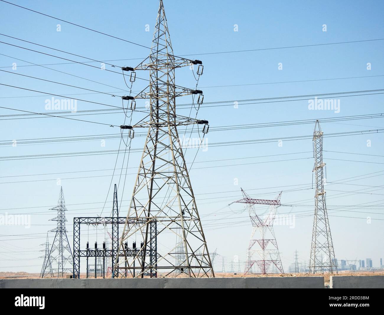 High tension power lines hi-res stock photography and images - Alamy