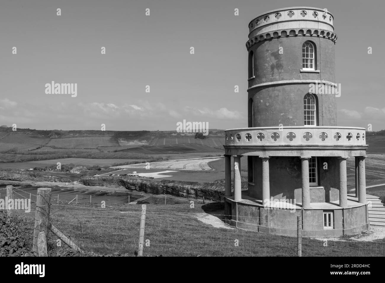 Clavell Tower overlooking Kimmeridge Bay in Dorset Stock Photo - Alamy