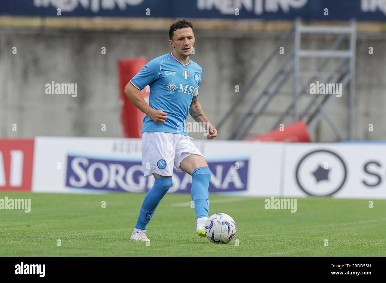 SSC Napoli's Portuguese defender Mario Rui controls the ball during ...