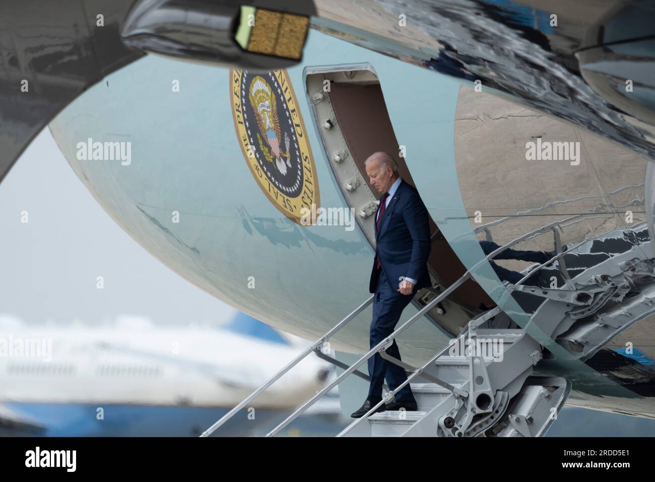 President Joe Biden arrives Andrews Air Force Base, Md., Thursday, July ...