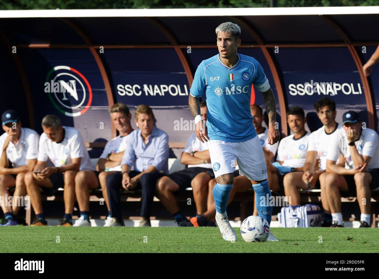 SSC Napoli's Uruguayan defender Mathias Olivera controls the ball ...