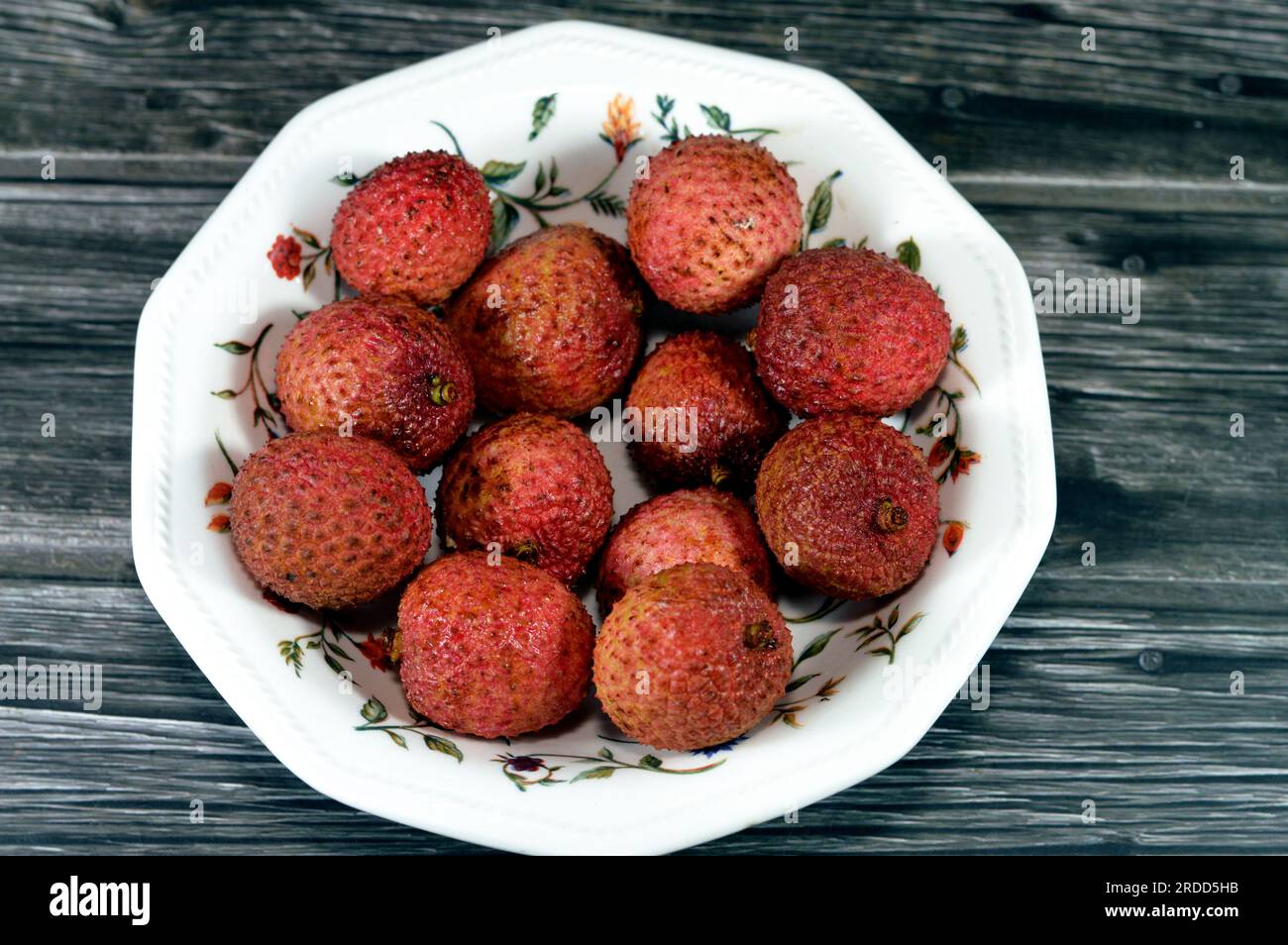 Lychee fruit, Litchi chinensis, a monotypic taxon and the sole member ...