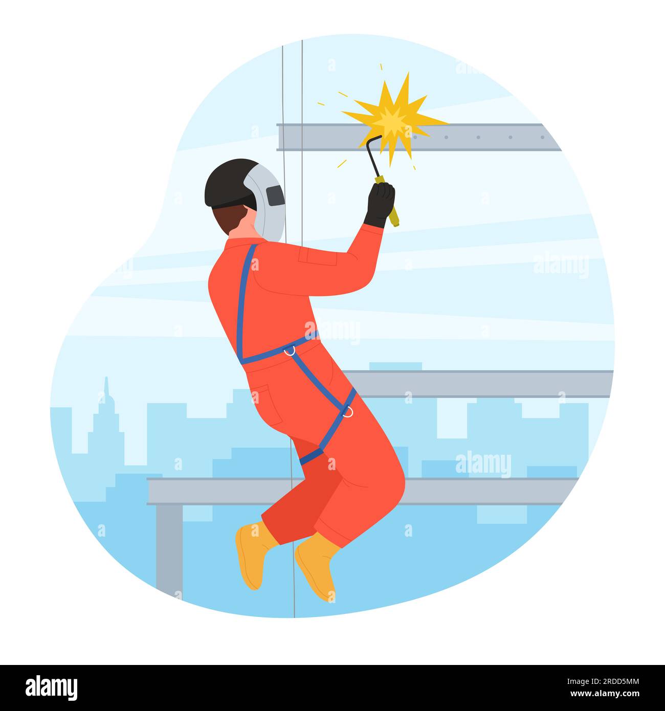 High altitude work in the city Stock Vector Images - Alamy