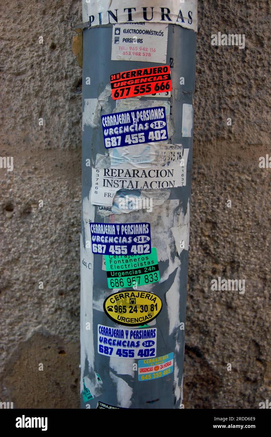 Stickers on a downpipe hi-res stock photography and images - Alamy