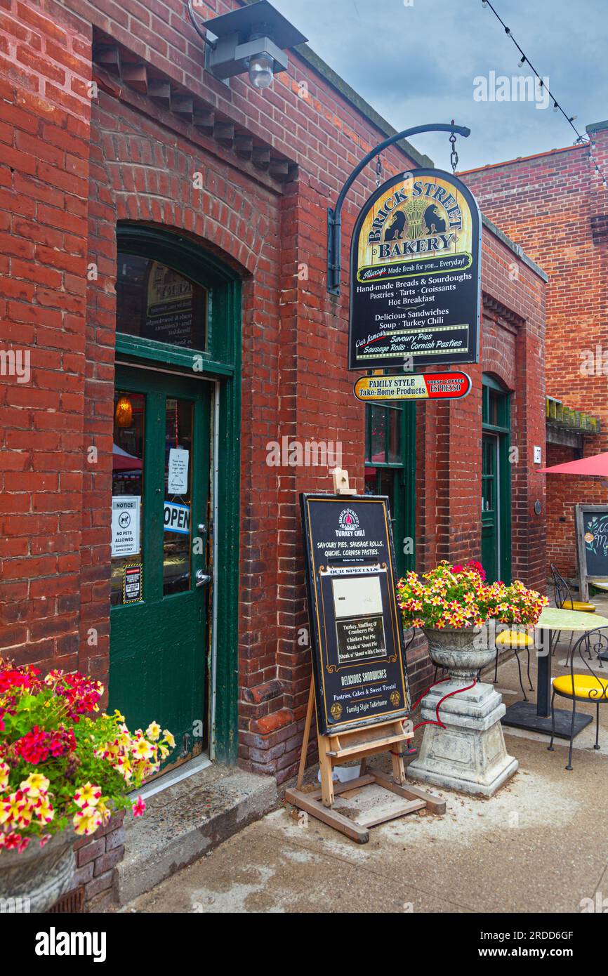Entrance to a bakery in the Distillery district of Toronto Ontario ...