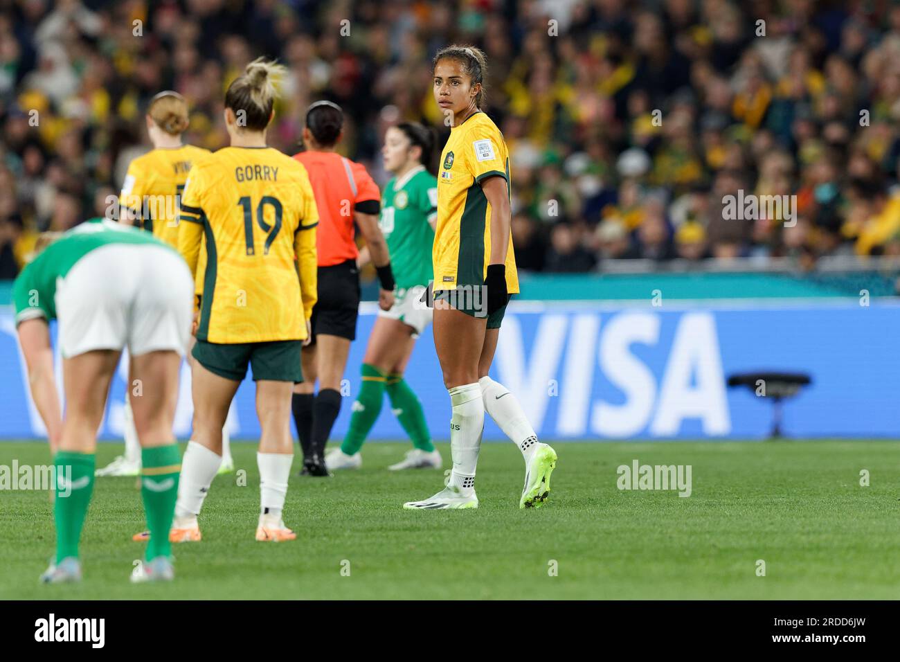 Sydney, Australia. 20th July, 2023. Mary Fowler of Australia looks on ...