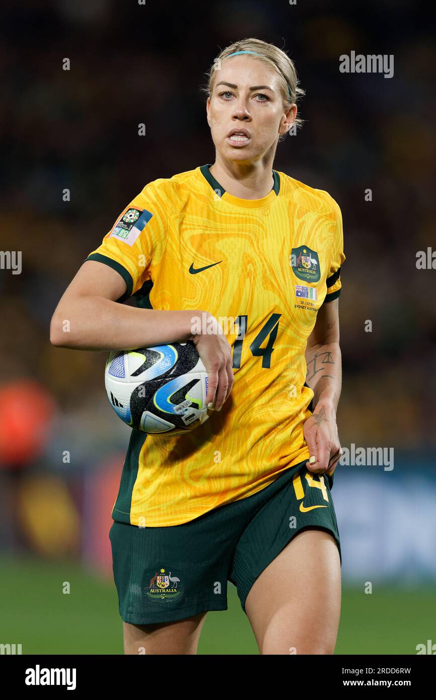 Sydney, Australia. 20th July, 2023. Alanna Kennedy of Australia looks ...