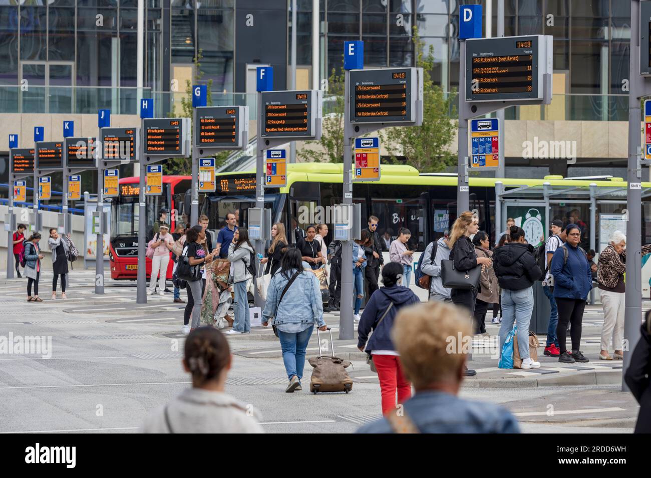 rotterdam, the Netherlands - 2022-06-14: Zuidplein bus terminal, at the ...