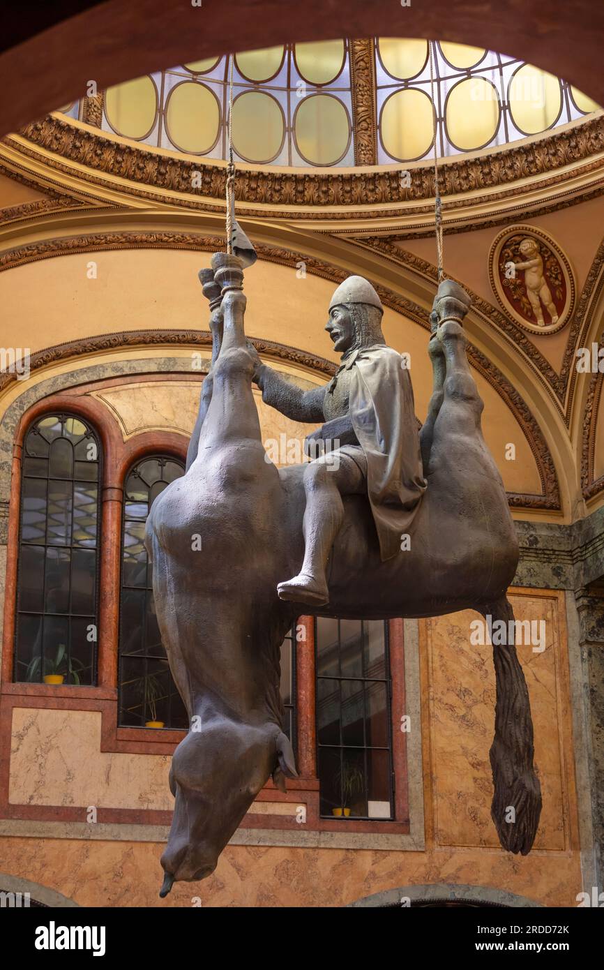 PRAGUE, CZECH REPUBLIC, EUROPE - Statue of King Wenceslas riding an ...
