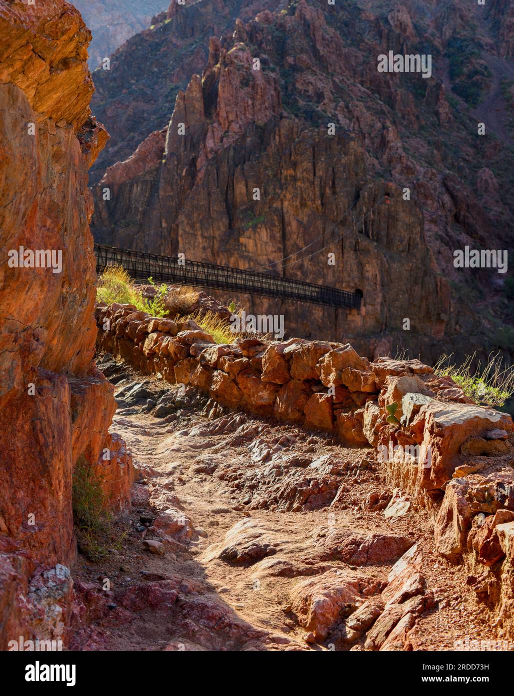 Black Bridge Colorado River Crossing on Bright Angel Trail Grand Canyon ...