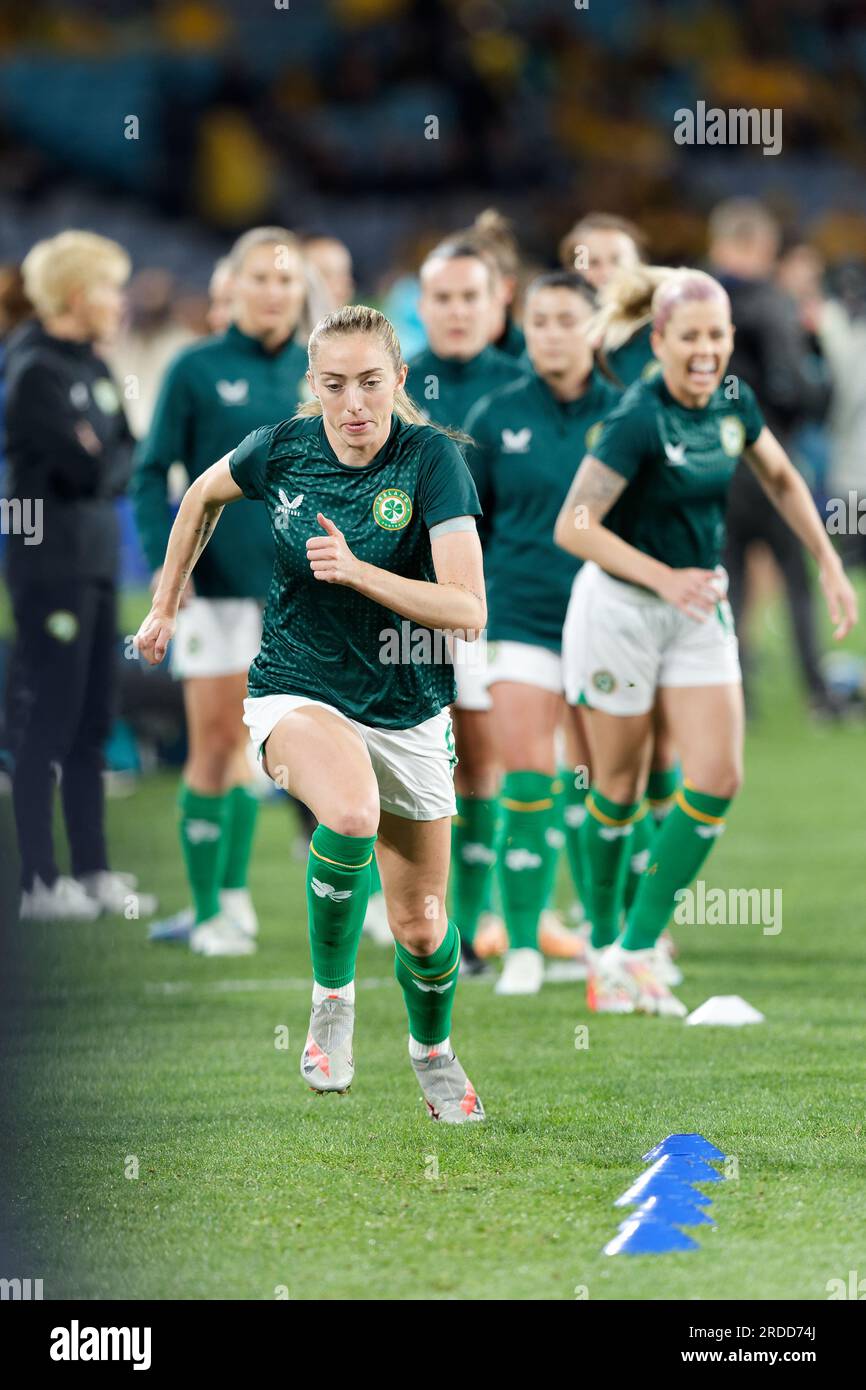 Sydney, Australia. 20th July, 2023. Megan CONNOLLY of Ireland warms up ...