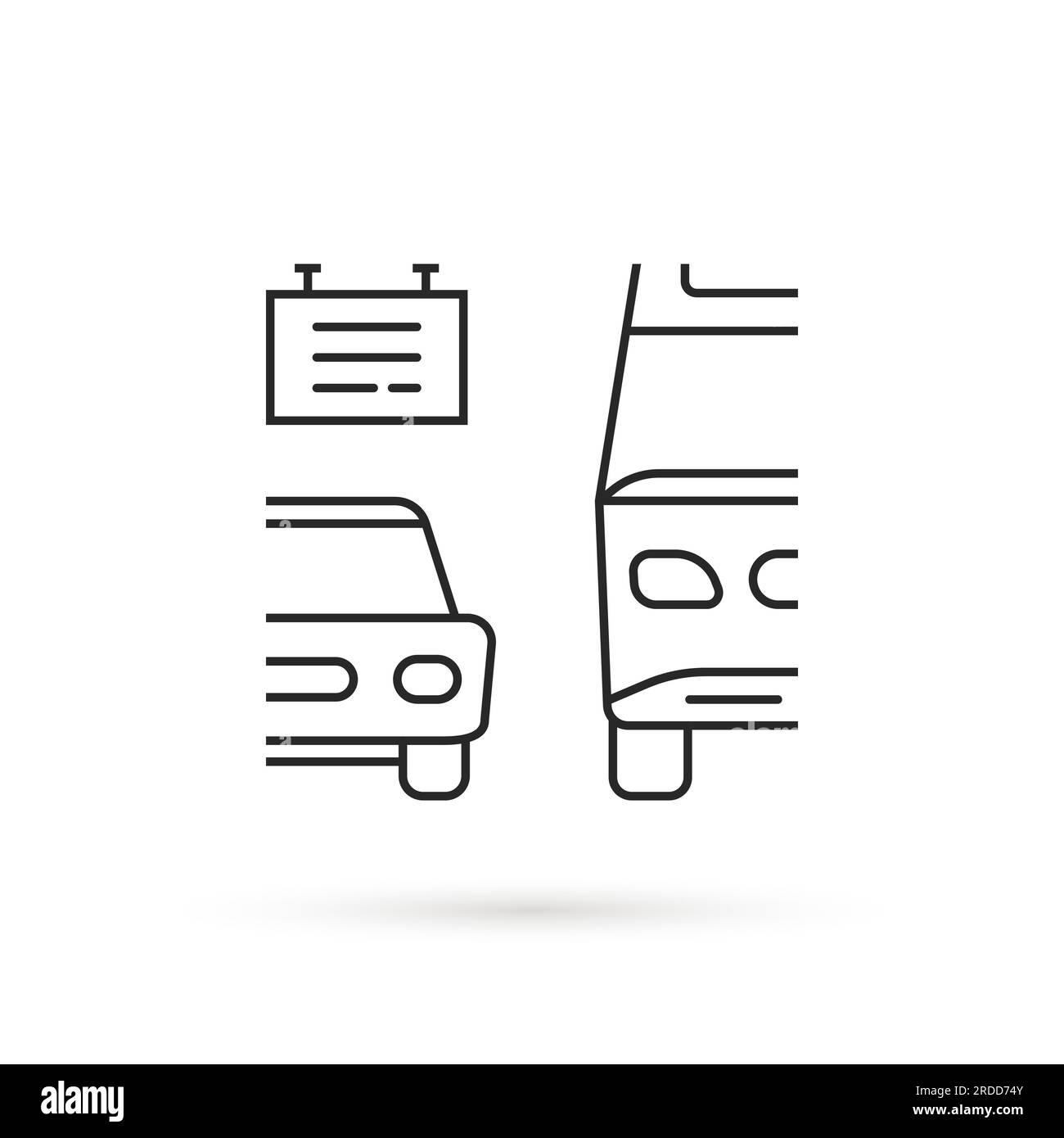 Parking sign car line Stock Vector Images - Alamy