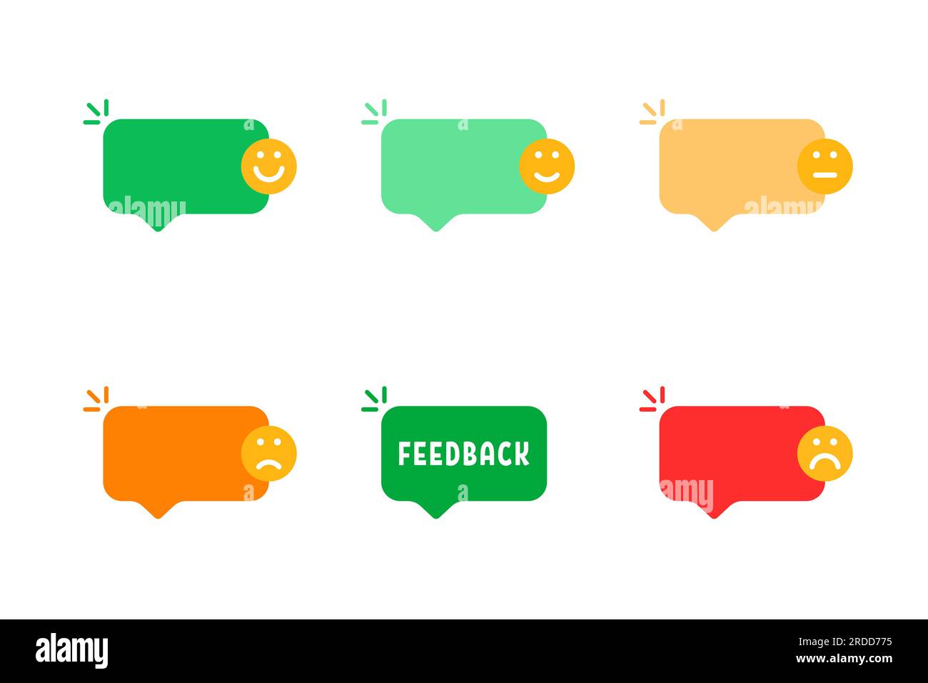 set of we want your feedback color bubbles Stock Vector Image & Art - Alamy