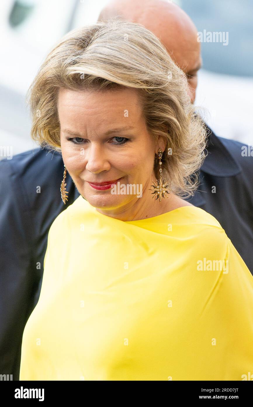 Brussels, Belgium. 20th July, 2023. Queen Mathilde of Belgium at the ...