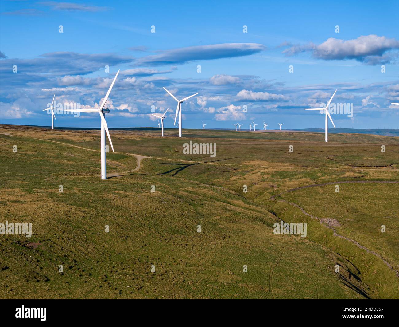 Wind Turbine farm in Manchester UK Stock Photo - Alamy