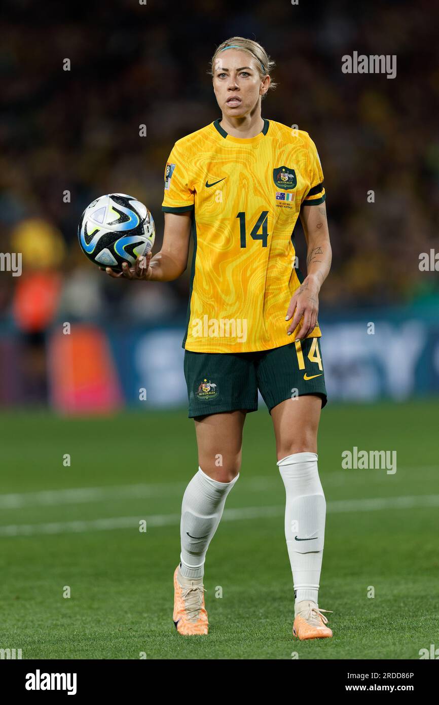 Sydney, Australia. 20th July, 2023. Alanna Kennedy of Australia looks ...