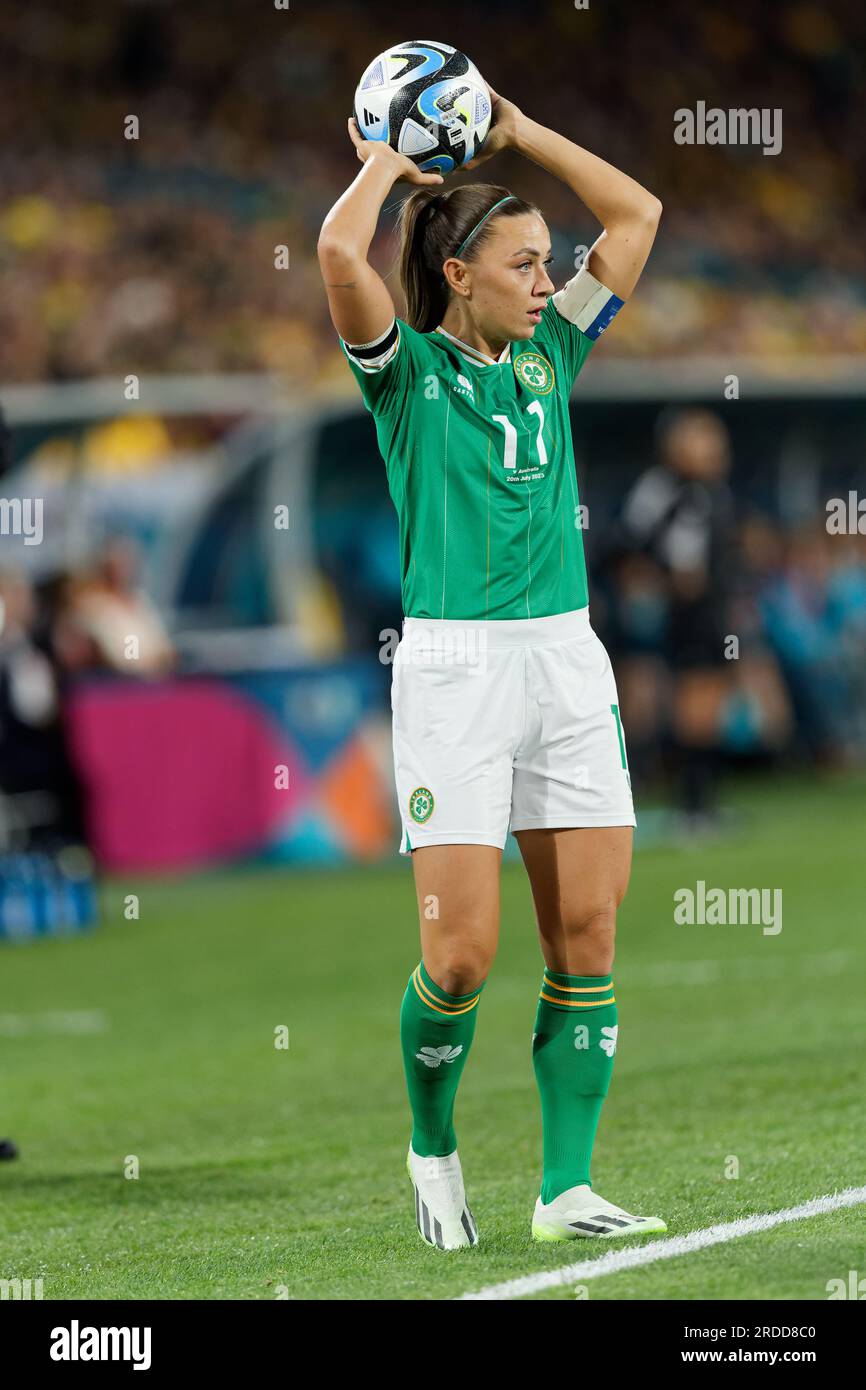 Sydney, Australia. 20th July, 2023. Katie McCABE of Ireland prepares to ...