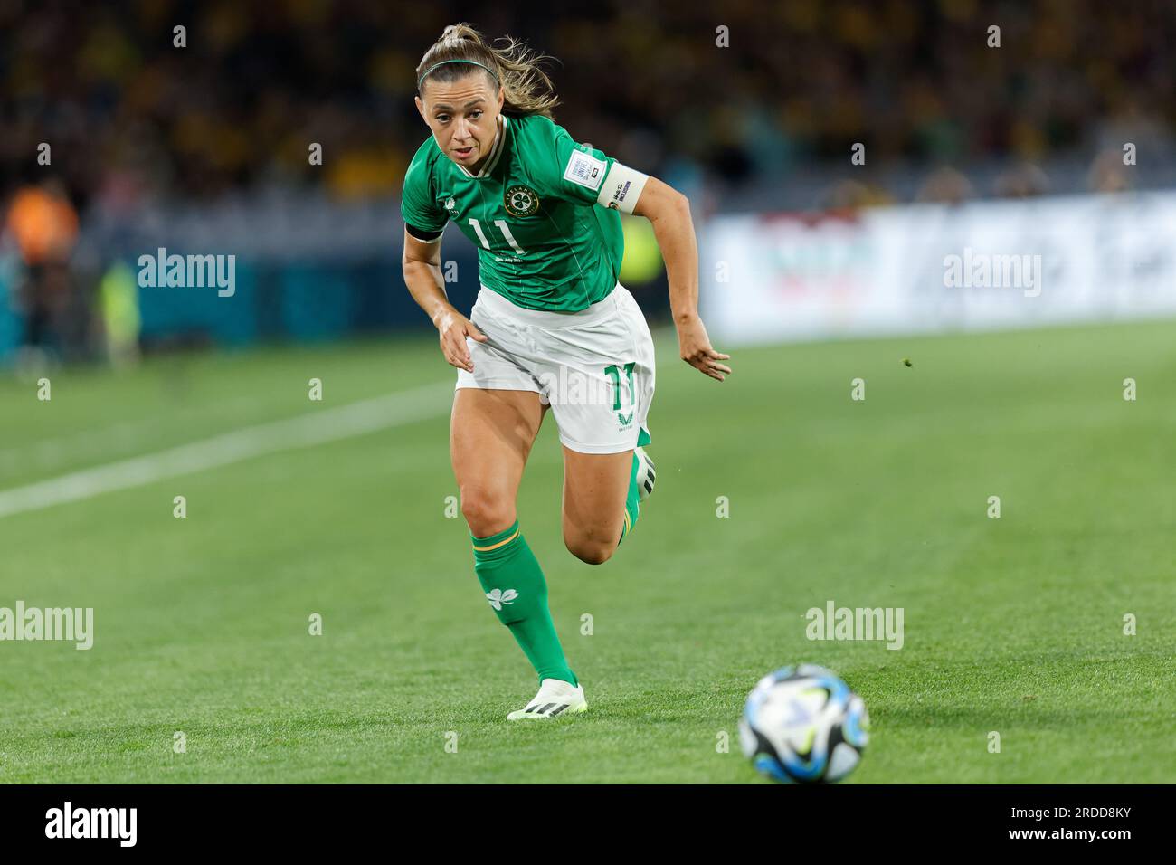 Sydney, Australia. 20th July, 2023. Katie McCABE of Ireland chases down ...