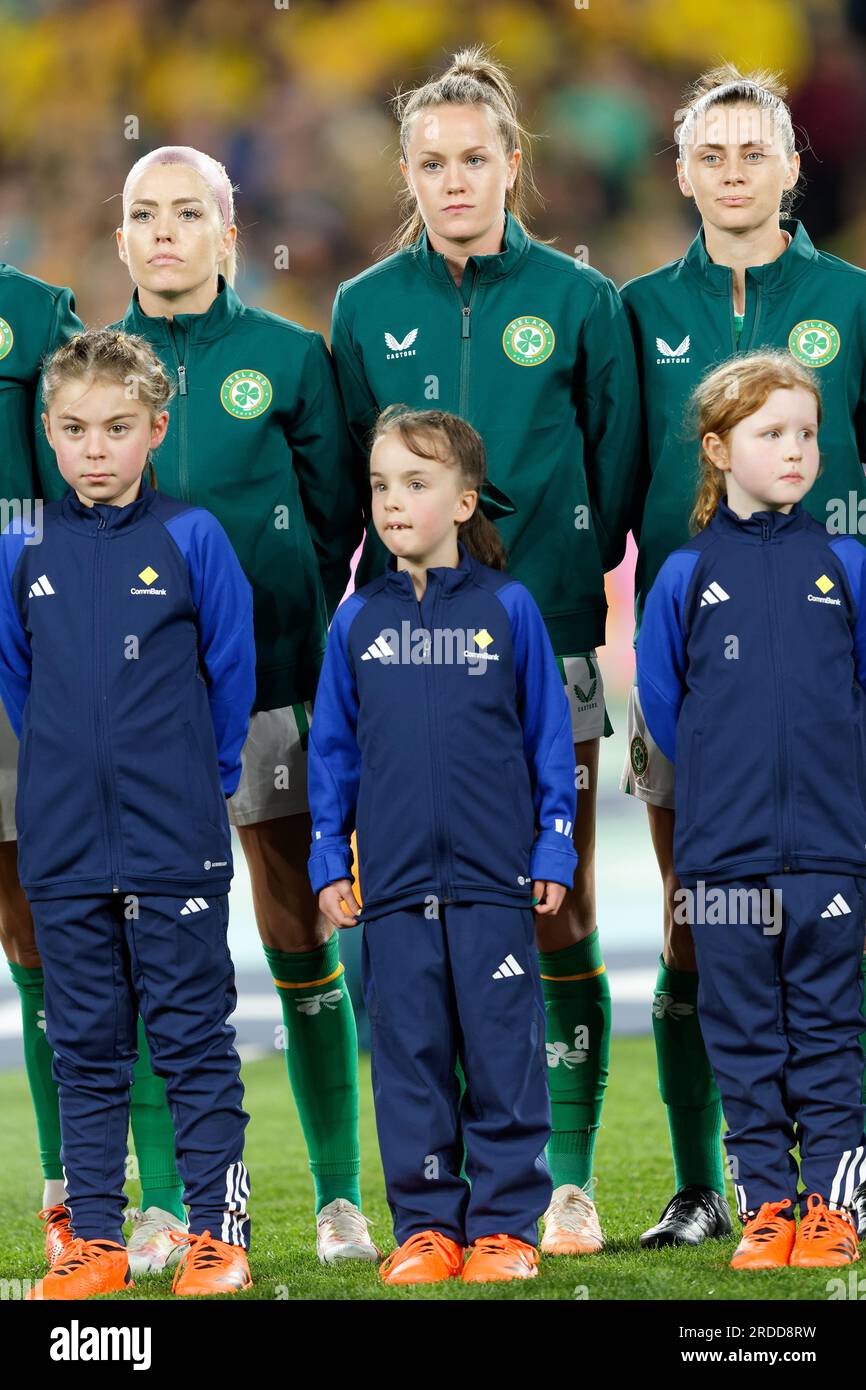 Sydney, Australia. 20th July, 2023. Ireland players line up on the ...