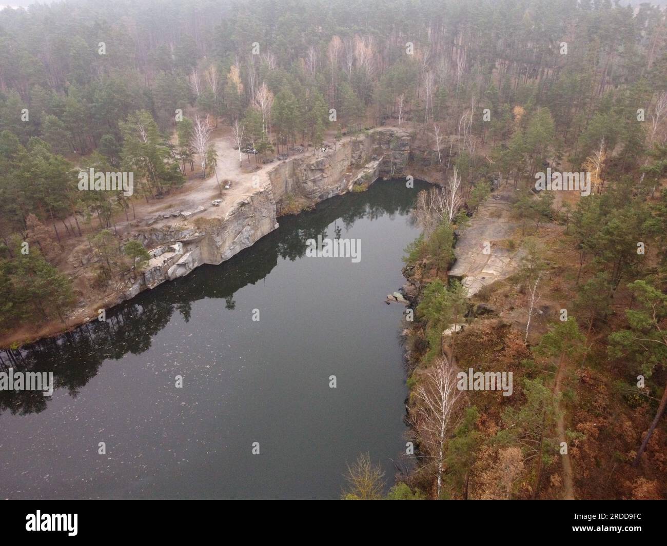 Ukraine flooded granite quarry drone hi-res stock photography and ...