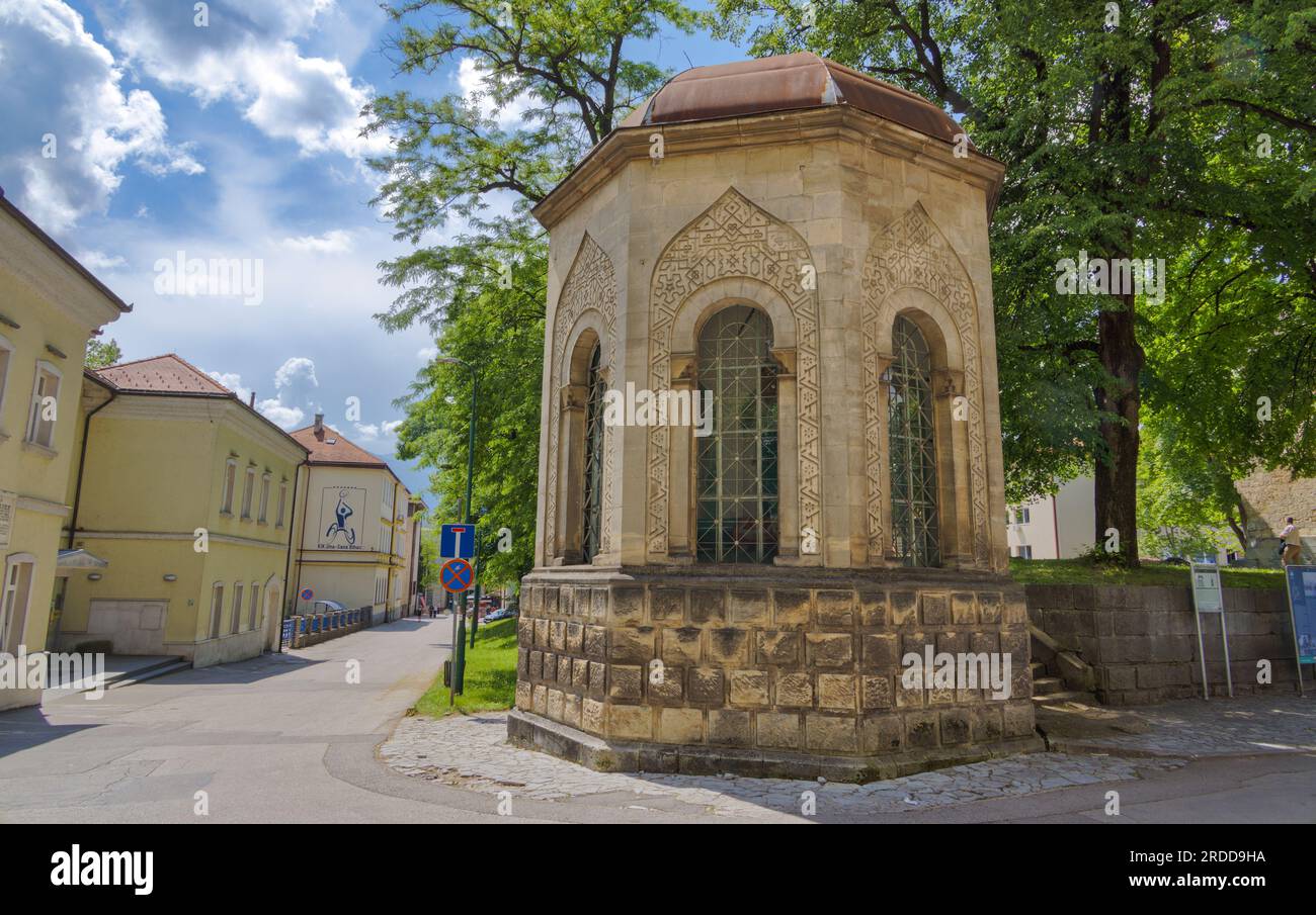 Iconic stone Turbe dominates the view of Bihac's city center Stock ...
