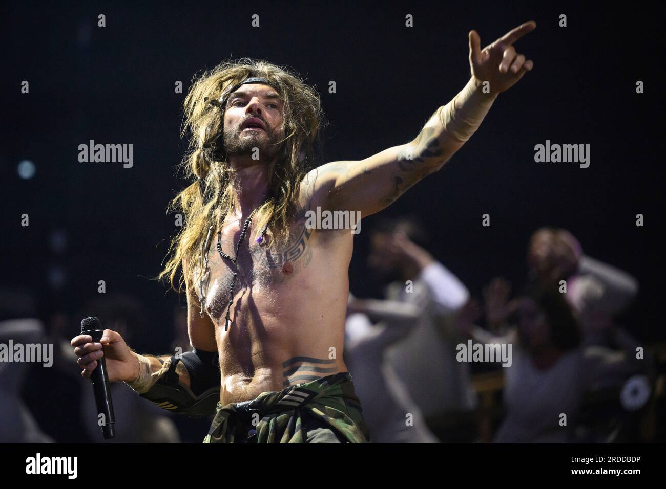 Francois Charon aka Frah lead singer of France's electro rock band ...