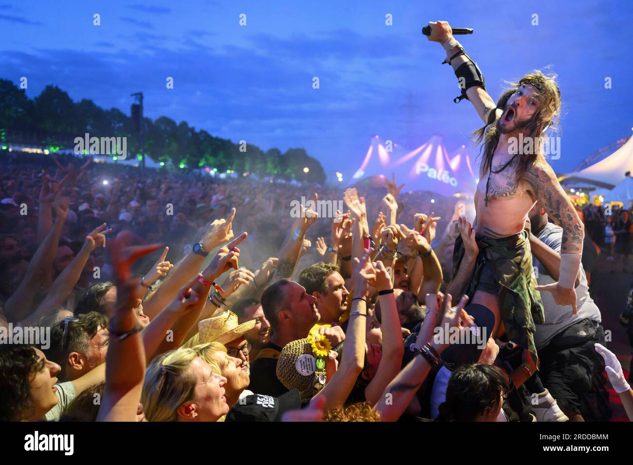 Francois Charon aka Frah lead singer of France's electro rock band ...