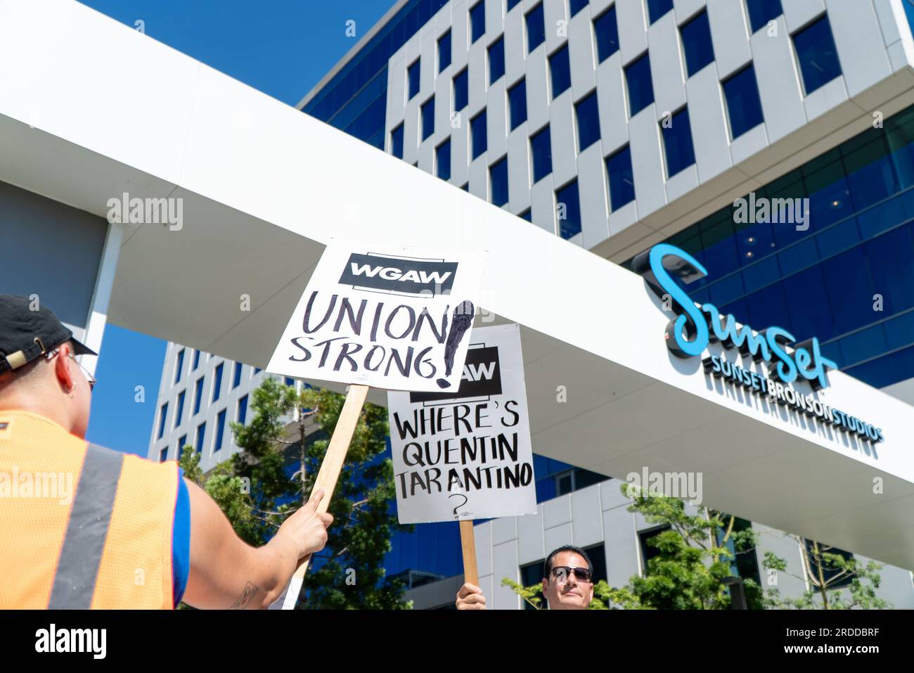 West Hollywood, California, USA. 20th July, 2023. WGAW and SAG-AFTRA ...