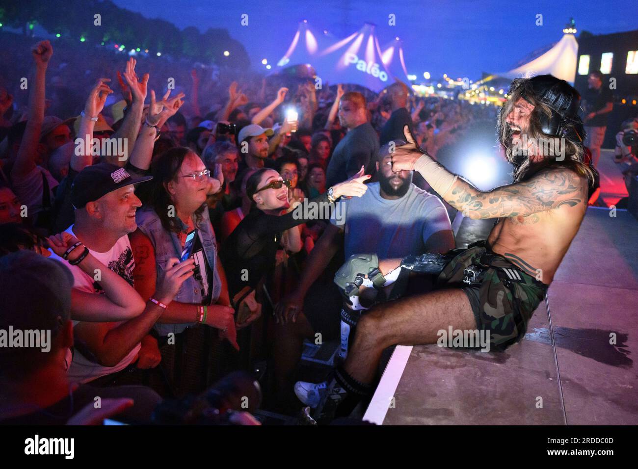 Francois Charon aka Frah lead singer of France's electro rock band ...