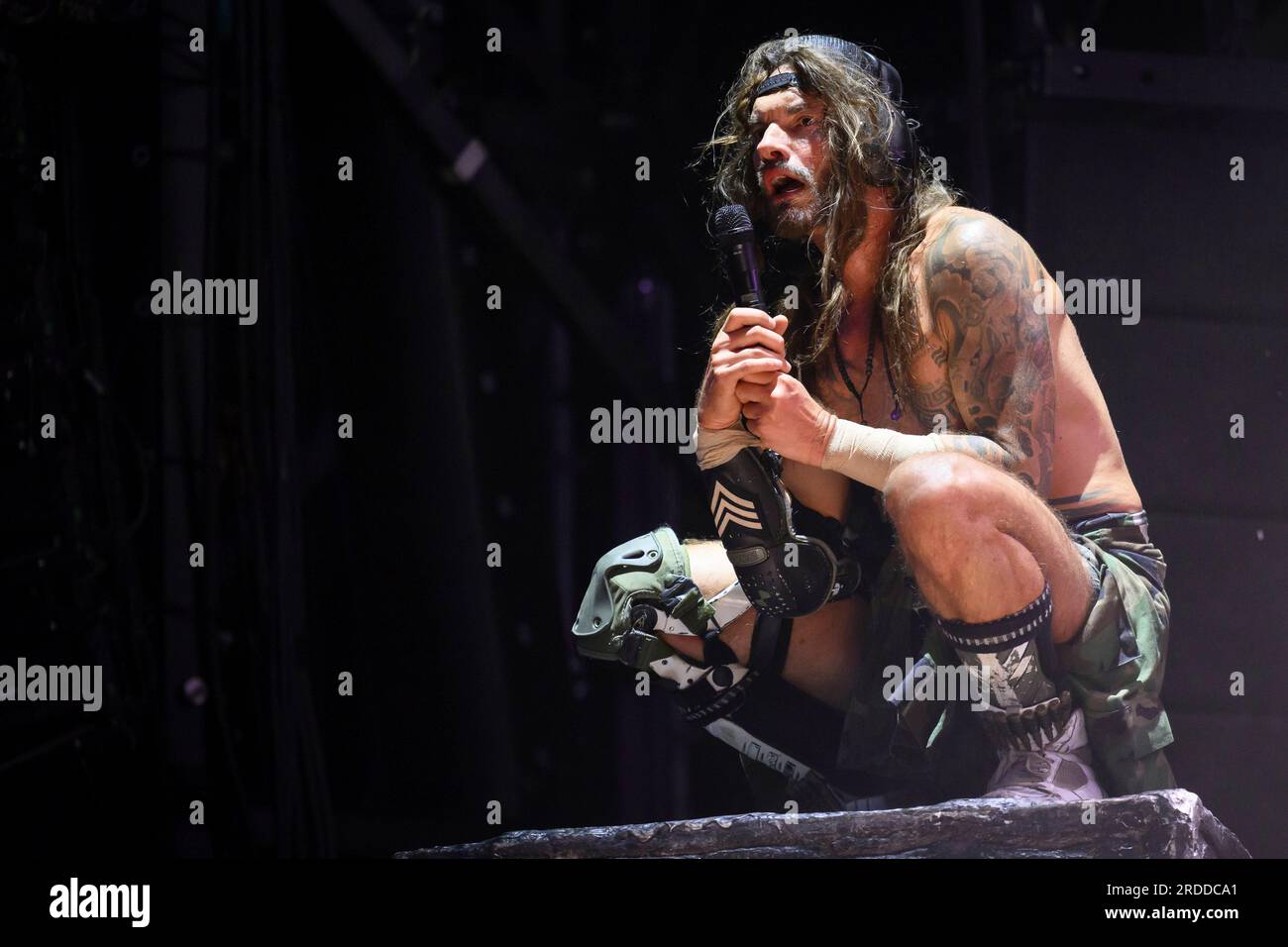 Francois Charon aka Frah lead singer of France's electro rock band ...