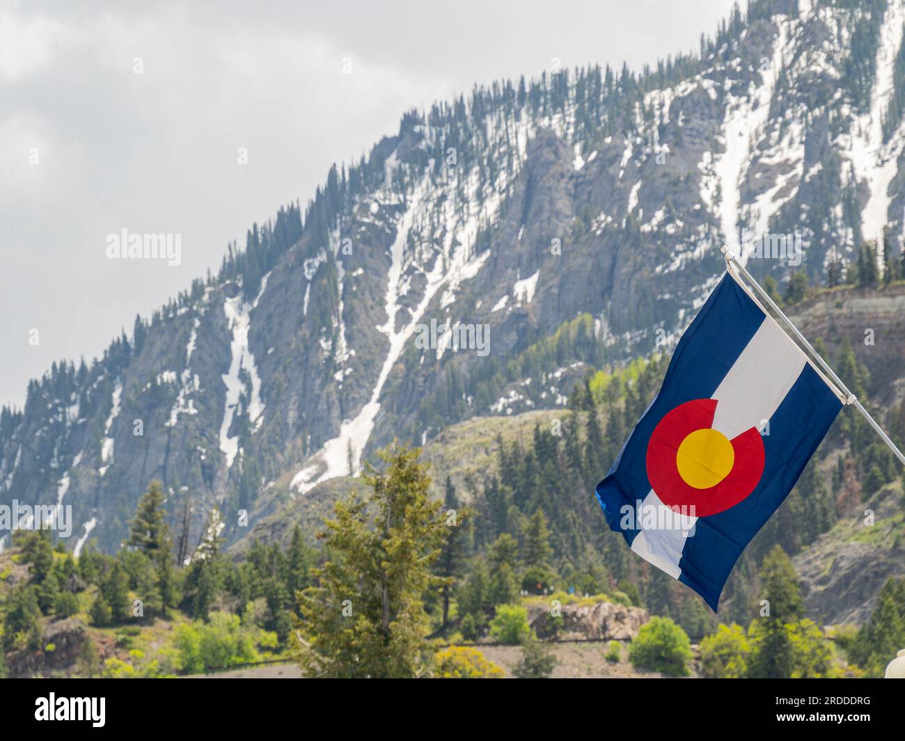 Colorado flag mountain hi-res stock photography and images - Alamy