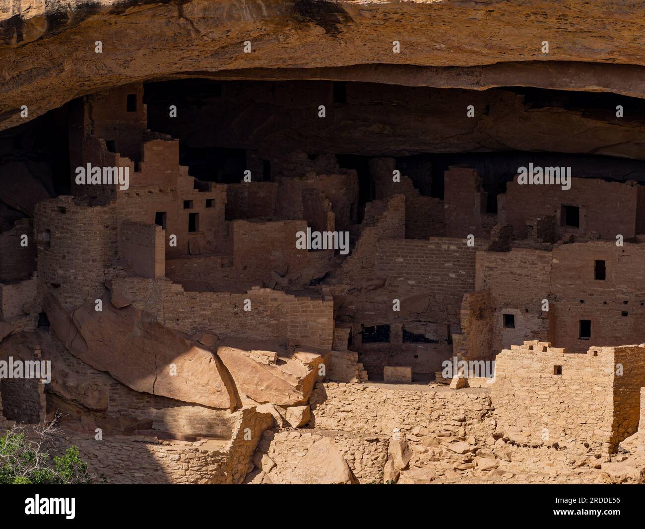 Sunny view of the historical Cliff Palace in Mesa Verde National Park ...