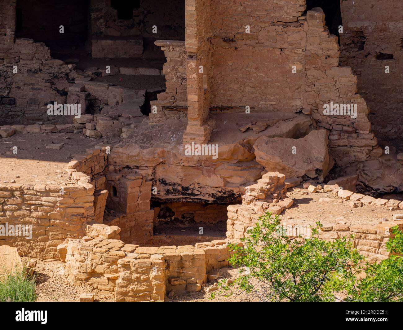 Sunny view of the historical ruins in Mesa Verde National Park at ...
