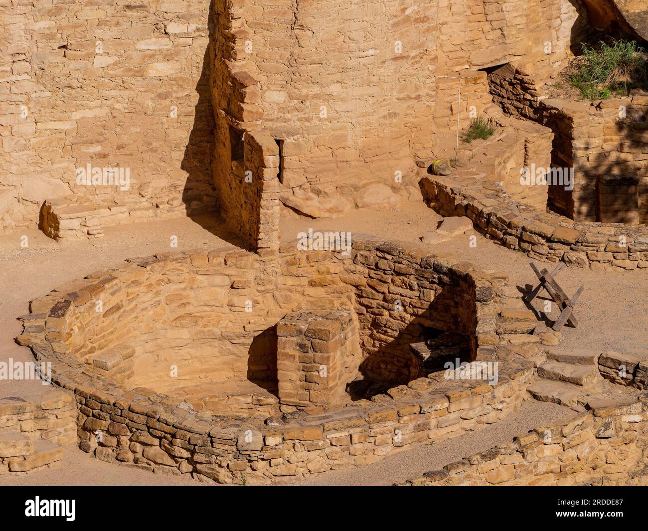 Sunny view of the historical Cliff Palace in Mesa Verde National Park ...